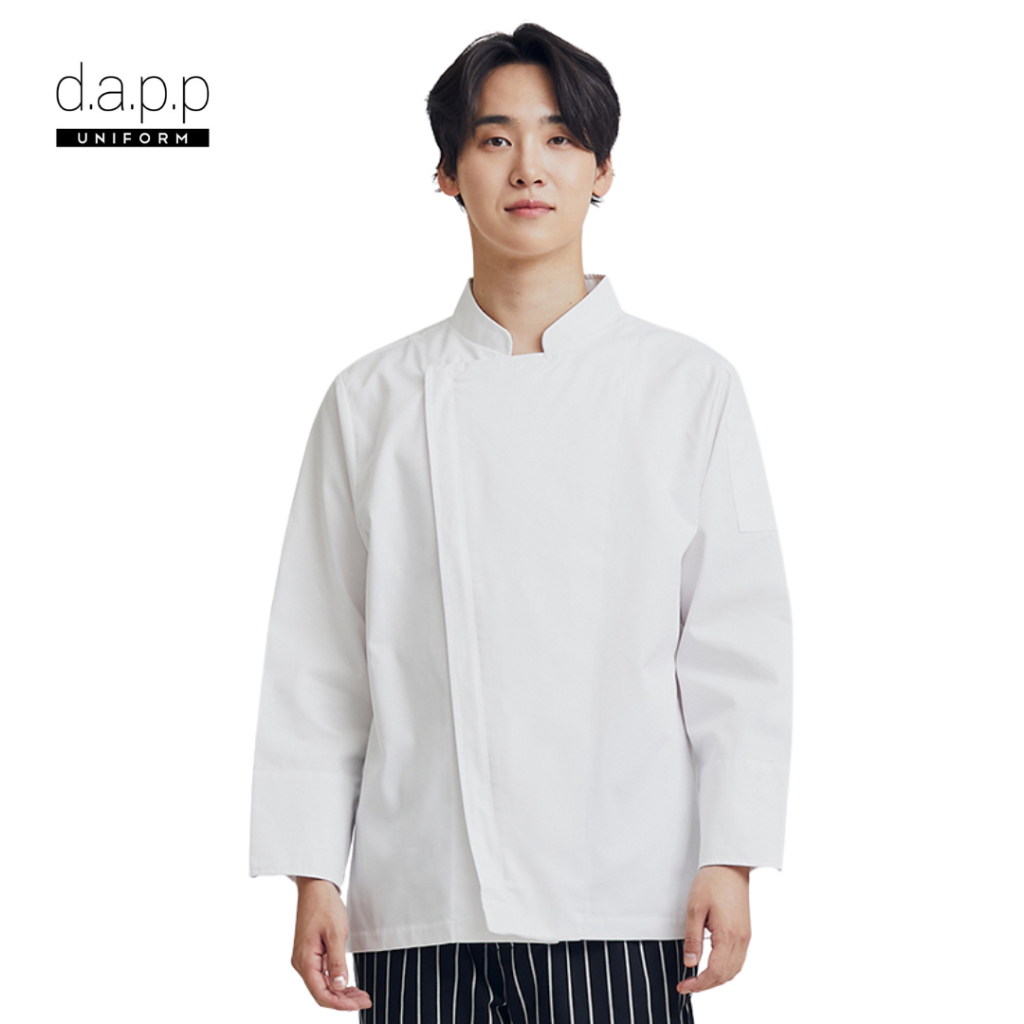 dapp Uniform เสื้อเชฟ เสื้อกุ๊ก แขนยาว รุ่น Jeff สีขาว (TJKW1004DPS ...
