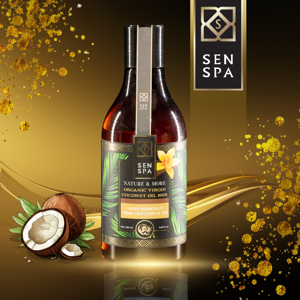 280ml.น้ำมันมะพร้าวสกัดเย็นบริสุทธิ์ ออร์แกนิก 100% เซนสปา : SenSpa ...