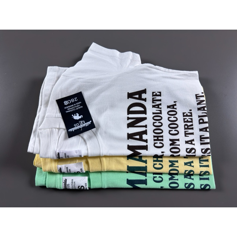 Allamanda 05 คอกลม แขนสั้น งานสกรีน CHOCOLATE | Shopee Thailand