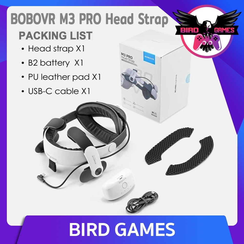 BOBOVR M3 Pro Head Strap สายรัดหัว Meta/Oculus Quest 3 อุปกรณ์เสริม ...