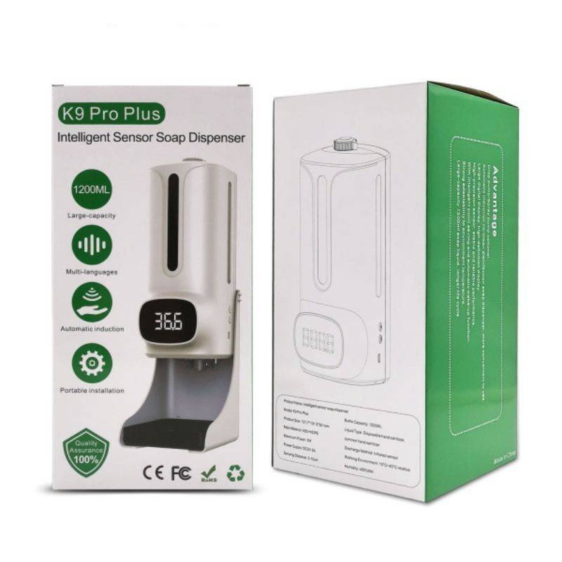 เครื่องวัดอุณหภูมิ k9 pro plus ใช้แบบสเปรย์ และแบบเจลได้ | Shopee Thailand