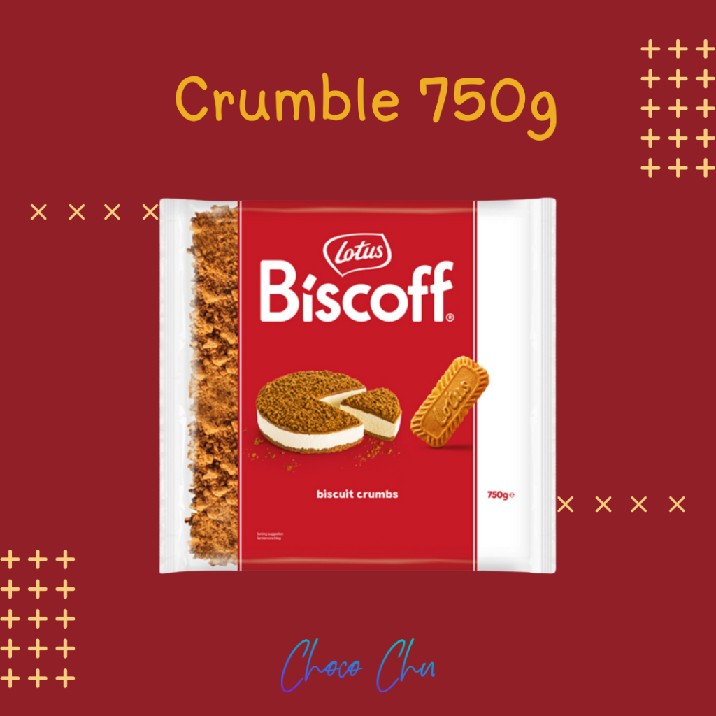 Lotus Biscoff Crumble 750 กรัม คุกกี้บดหยาบ แต่งหน้าเค้ก ทำไอศกรีม ขนม ...