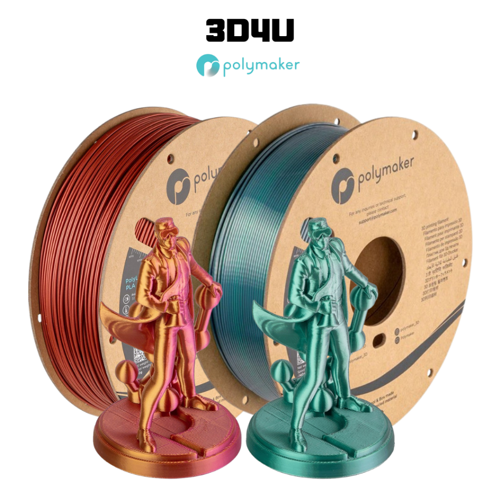 เส้น PLA 2 สี Dual Silk Polymaker PLA+ / PLA 3D Filament เส้น Polyterra ...