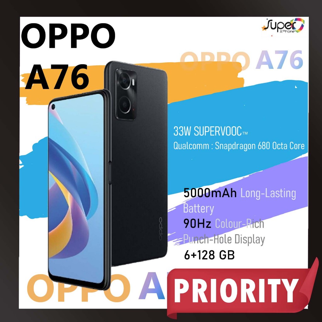OPPO A76 (6+128GB)หน้าจอ 6.56 นิ้ว Snapdragon 680 Octa Core (By Shopee ...