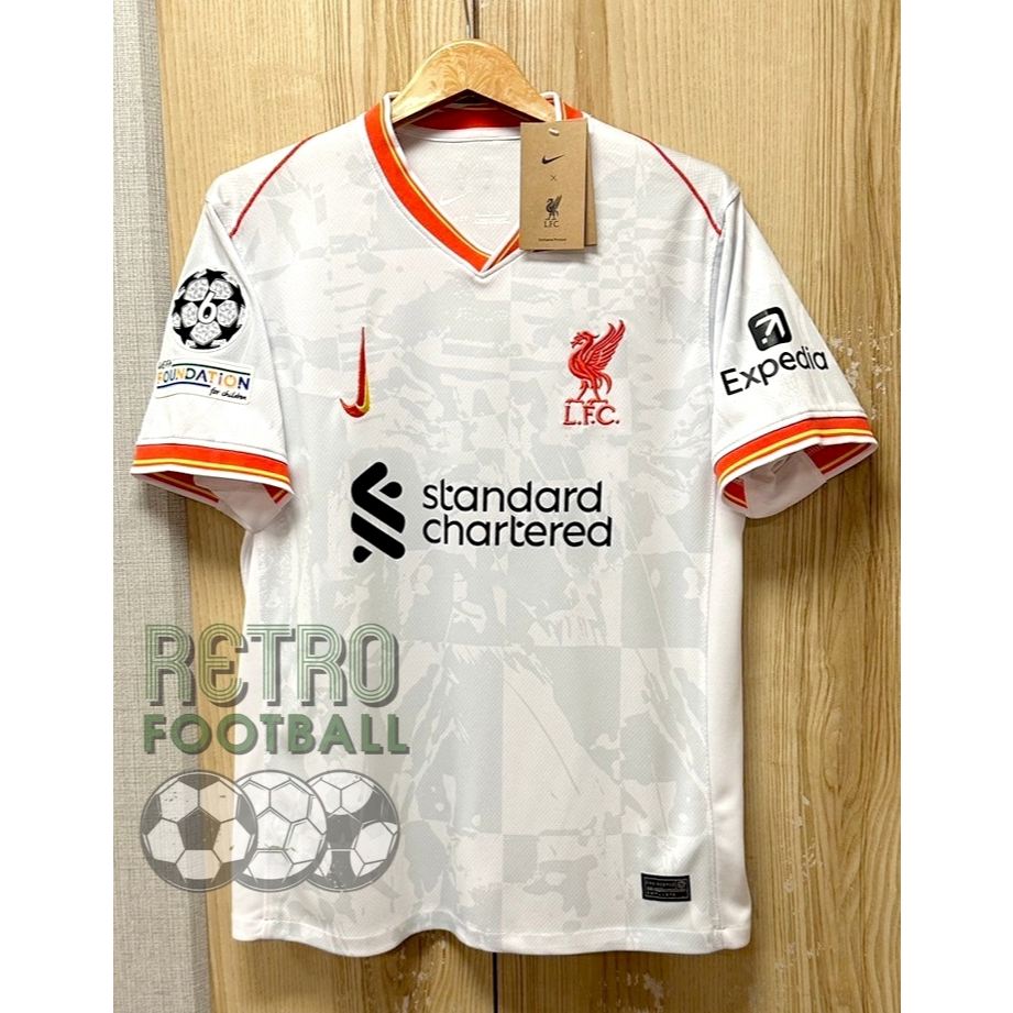 เสื้อฟุตบอล ลิเวอร์พลู Third ชุดสาม เกรดแฟนบอล [ 3A ]2024/25 เสื้อเปล่าพร้อม ชื่อนักเตะ+อาร์มUCL ...