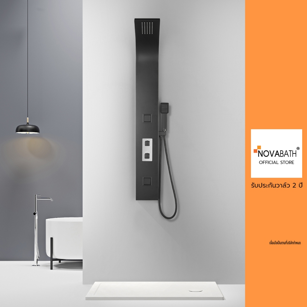 Novabath Panel Shower สีดำ NVB-SPS-001B ชุดฝักบัวอาบน้ำ | Shopee Thailand