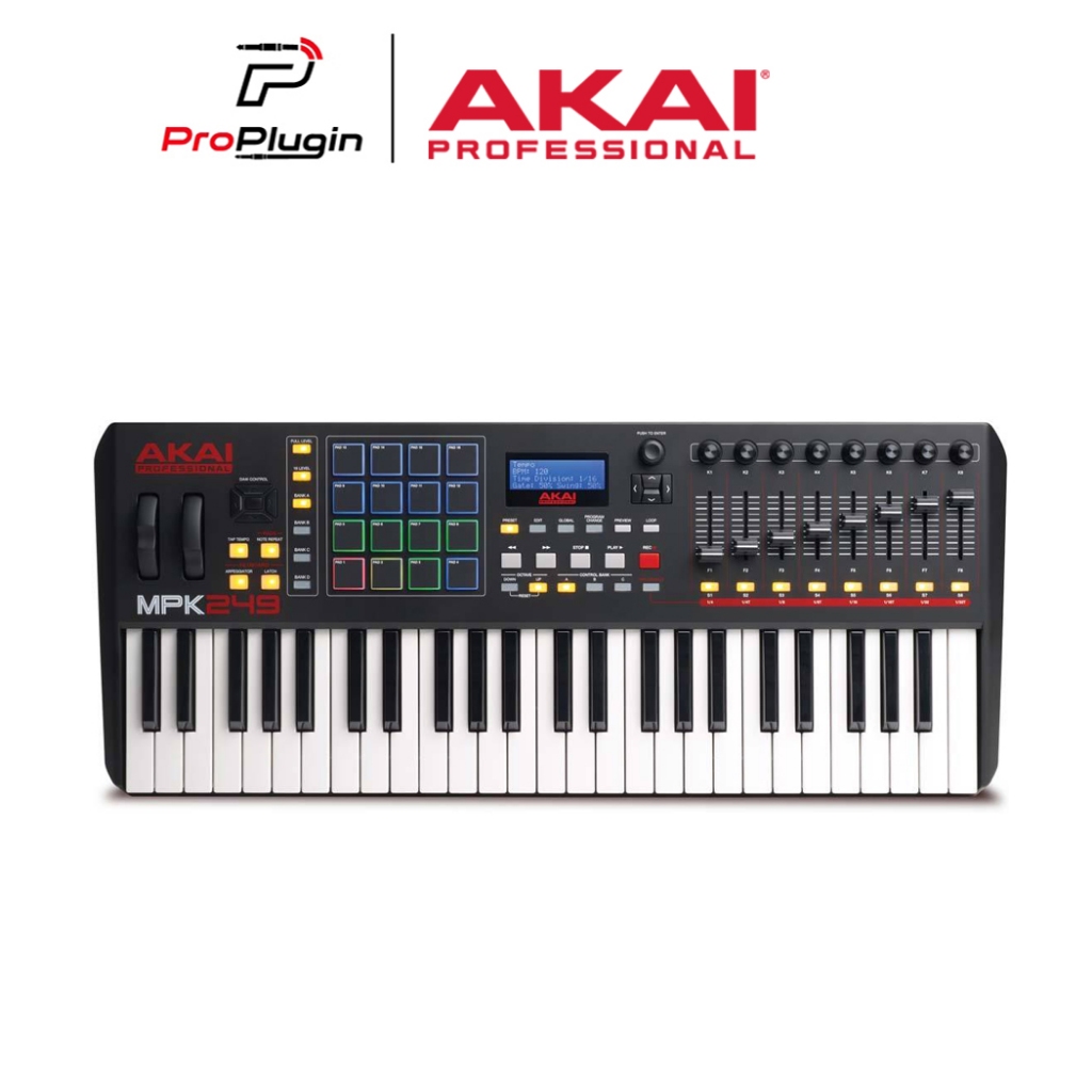 AKAI MPK 249 มิดี้คีย์บอร์ดใบ้ 49 Key แบบ USB Midi Keyboard Controller (ProPlugin) | Shopee Thailand