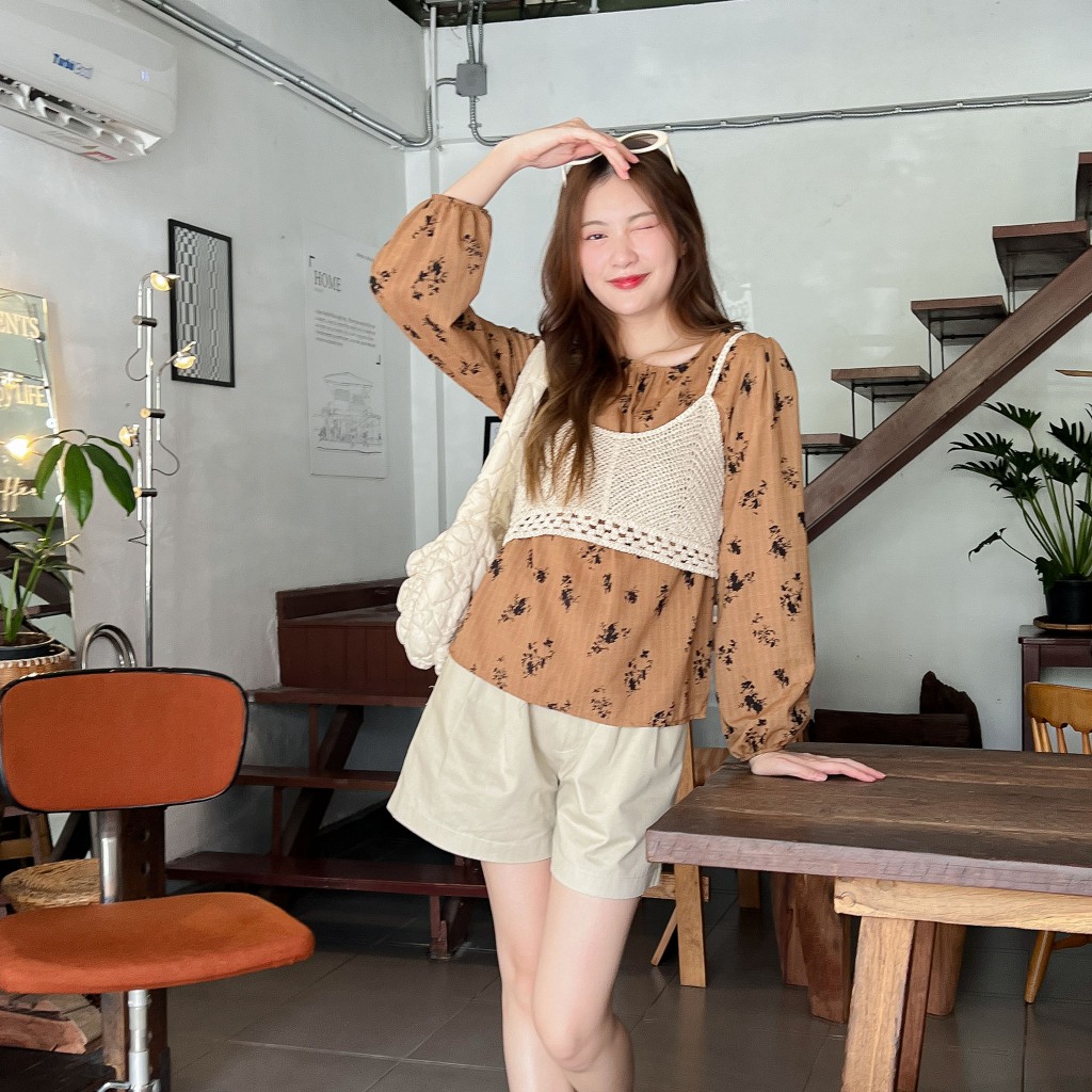 DAILYLOOK.SM --- Avenue set ชุดเซ็ท2ชิ้น แขนยาว+เสื้อไหมพรม | Shopee Thailand