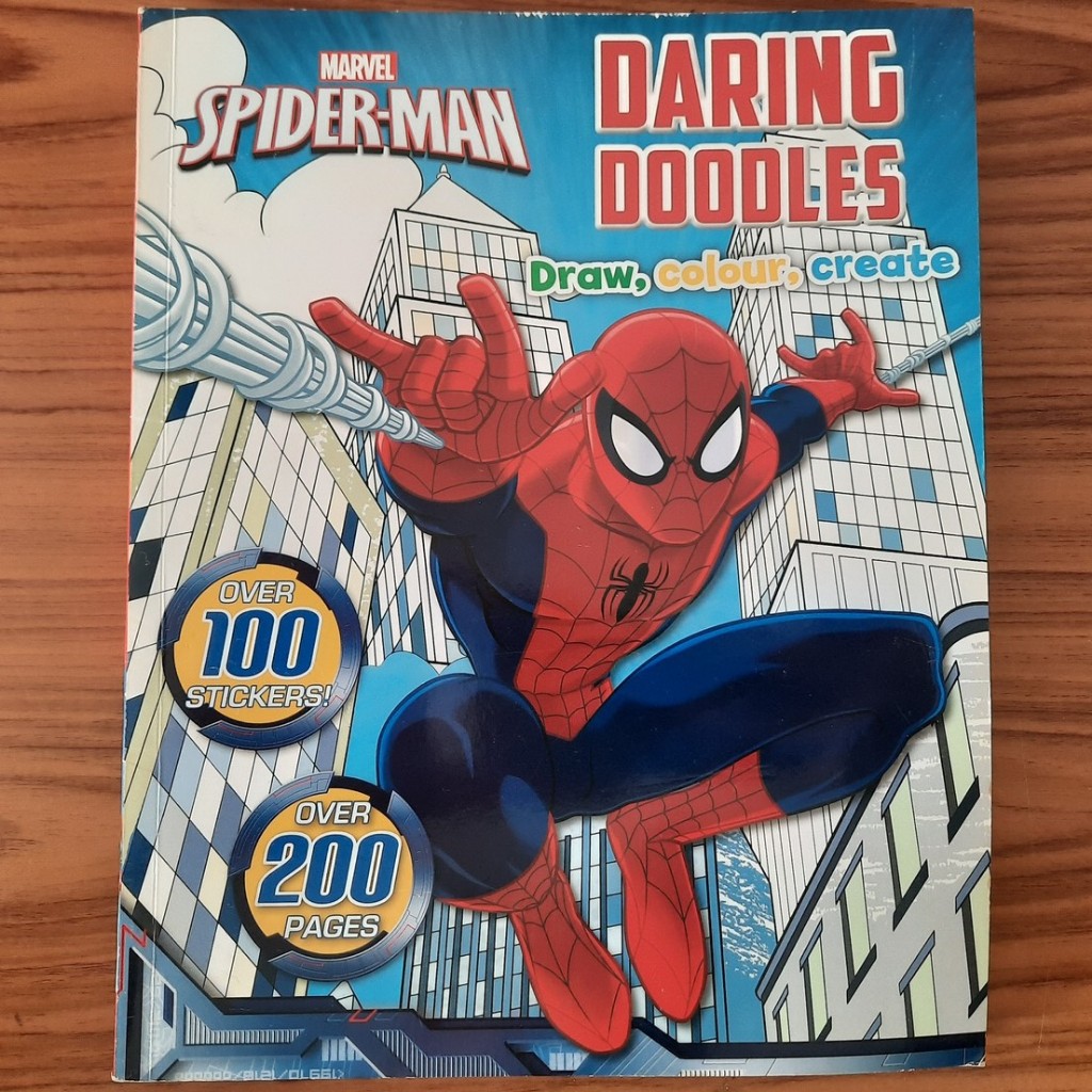 (มือสอง) [ภาษาอังกฤษ แถม Sticker] สมุดภาพระบายสี Marvel Spider Man ...