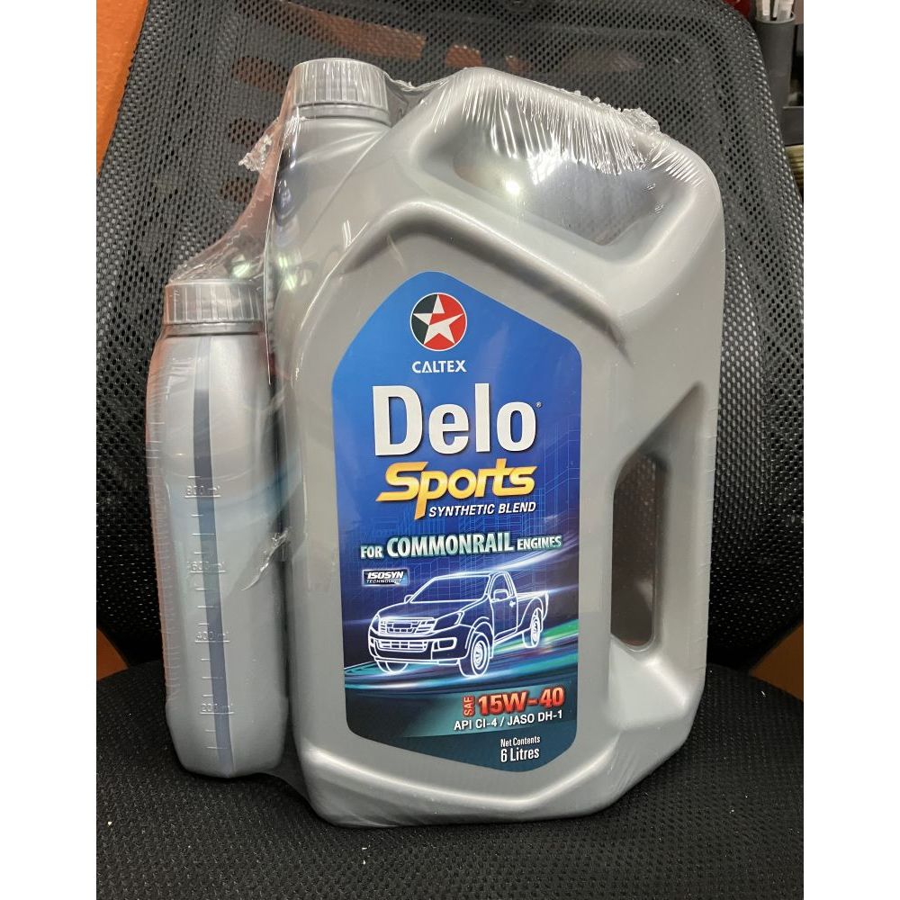 CALTEX Delo® Sports Synthetic Blend Diesel 15W-40 ขนาด 6+1 ลิตร ...
