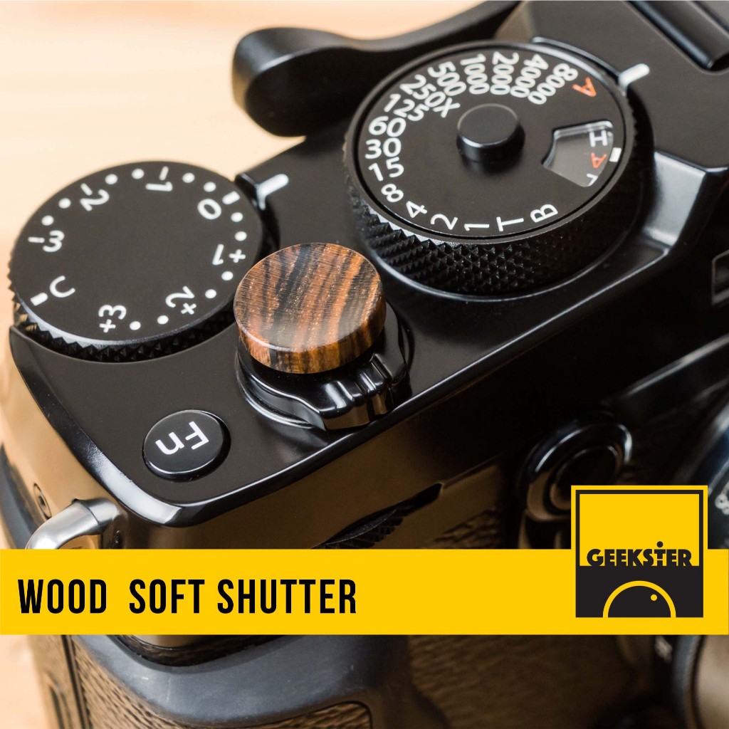 ปุ่ม Soft Shutter ไม้ แท้ Soft Release Button เว้า นูน ( ปุ่มชัตเตอร์ ไม้ ) Wood Concave ...