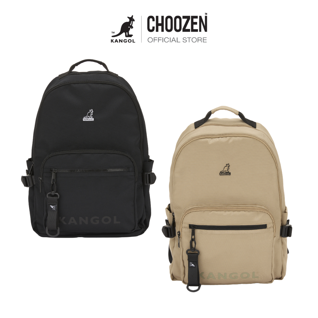 KANGOL Backpack กระเป๋าเป้ กระเป๋าสะพายหลังใส่โน๊ตบุ๊คได้ สีดำ,กากี ...