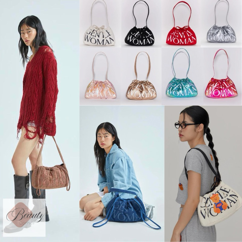 [พร้อมส่ง] กระเป๋าเกี๊ยว Gentlewoman Dumpling Bag / Metallic / Denim ...
