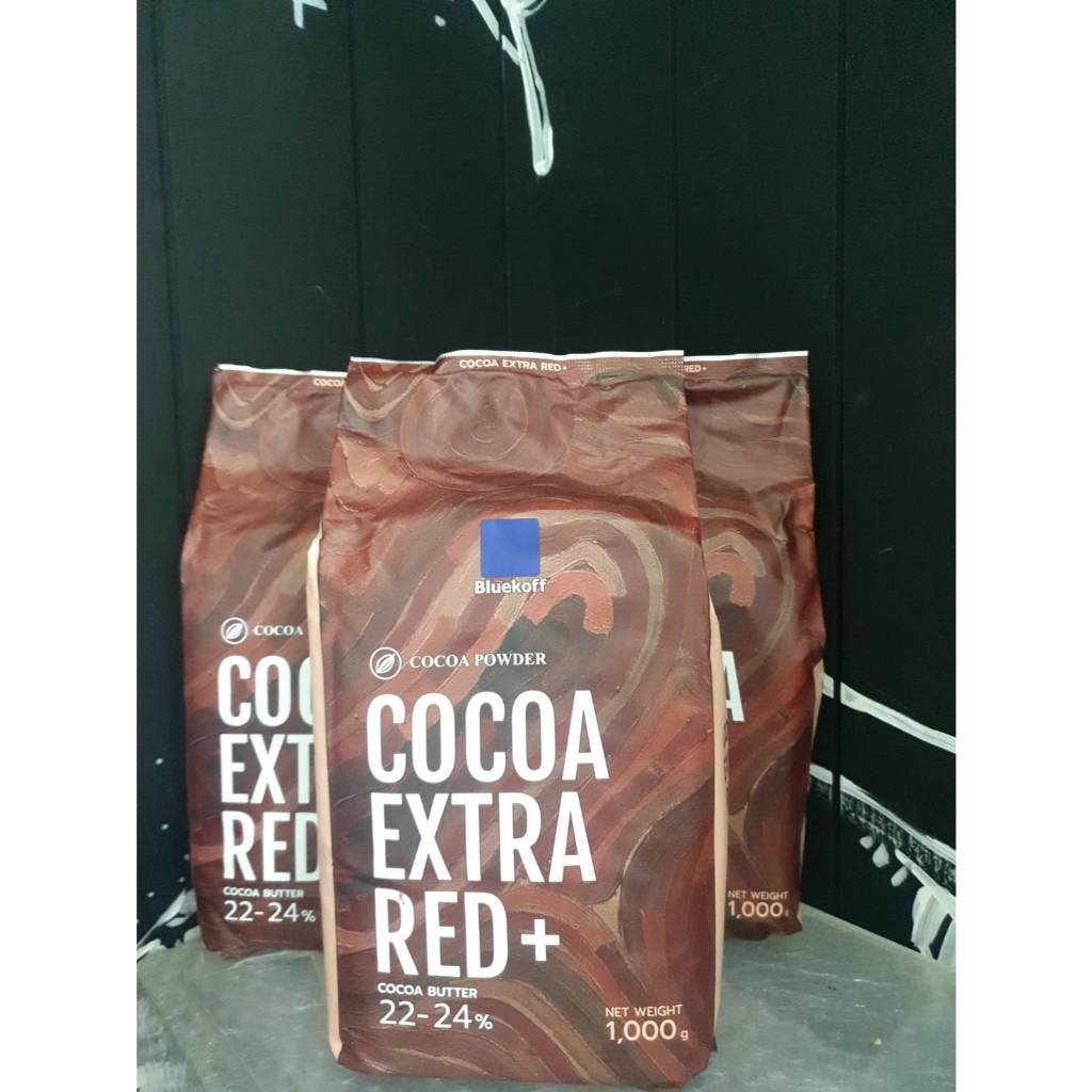 Bluekoff Cocoa Extra Red Plus ผงโกโก้เข้มข้น100% 1Kg. | Shopee Thailand