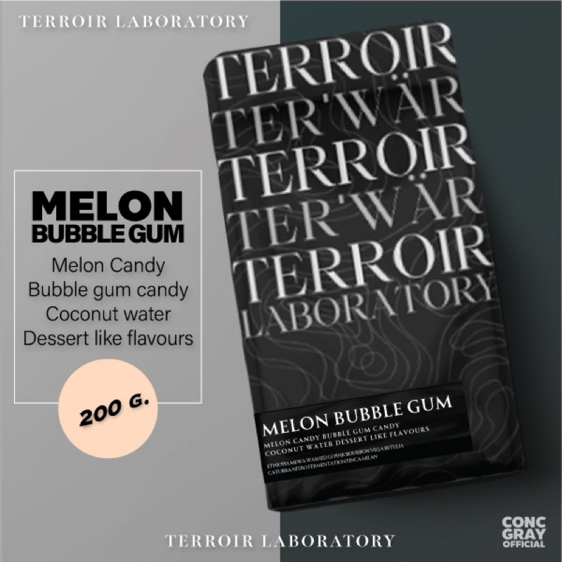 (CGC) เมล็ดกาแฟคั่วอ่อน MELON BUBBLE GUM 200 g. (Filter Roast) by Terroir Laboratory Melon Candy ...