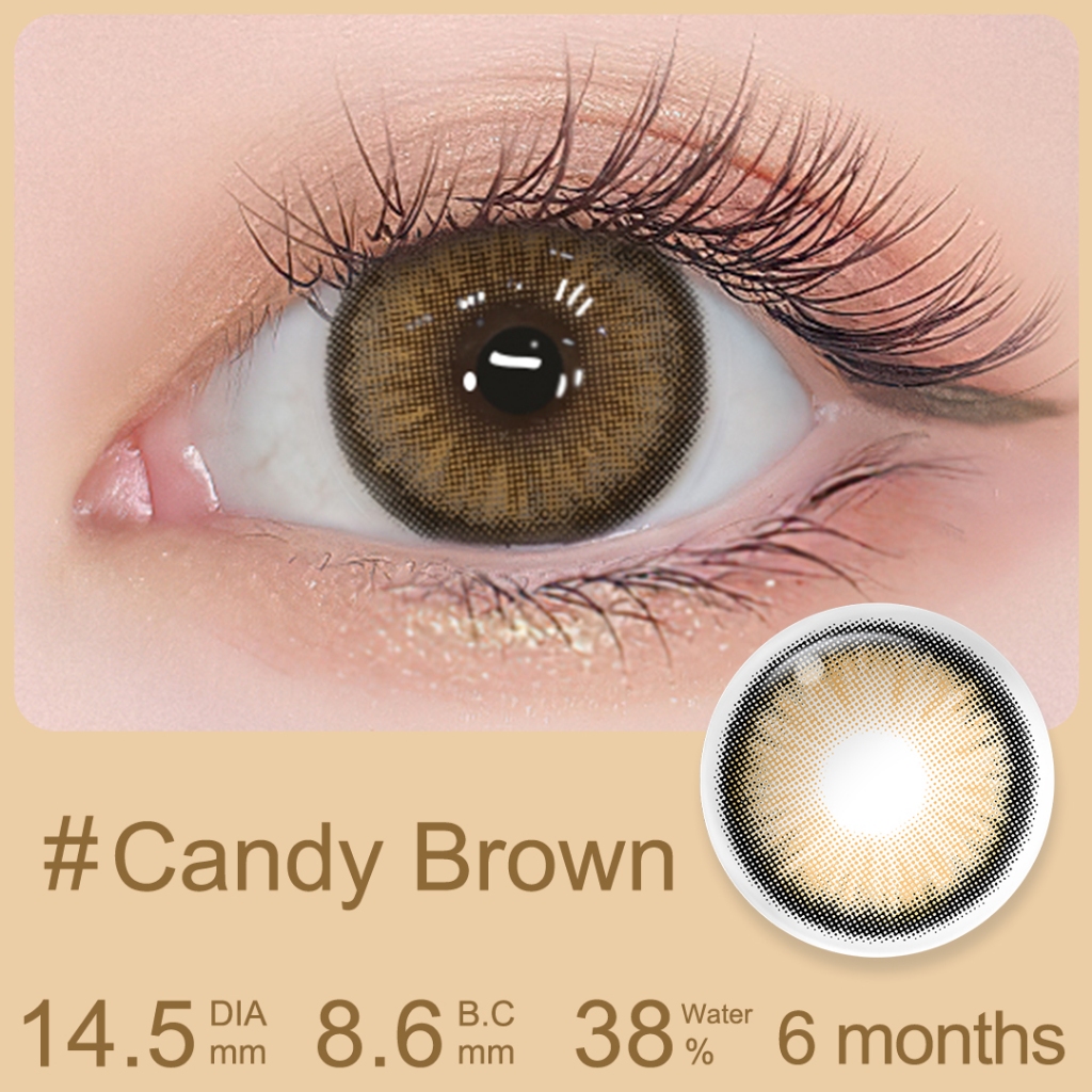 (0.00 ~ -6.00) Magister คอนแทคเลนส์บิ๊กอาย 6 เดือน Candy Brown/Allure ...