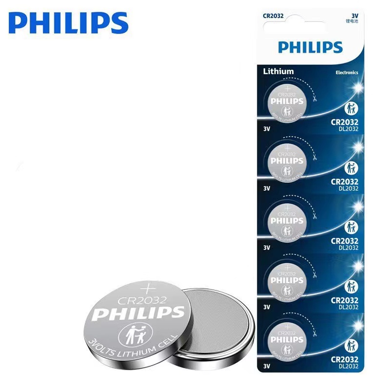 ถ่านPhilips CR2032/CR2025/CR2016 Lithium 3V แพค5ก้อน ของแท้ | Shopee ...