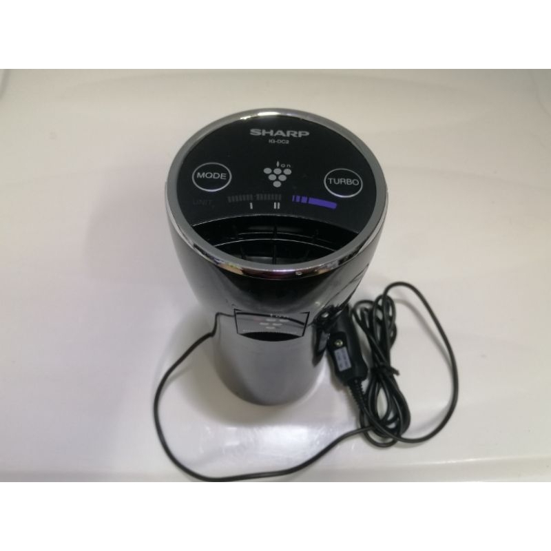 เครื่องฟอกอากาศในรถยนต์ SHARP รุ่น IG-DC2B-B มือสองผลิตปี60สภาพสวยของแท้ศูนย์สามารถทำลายเชื้อ ...