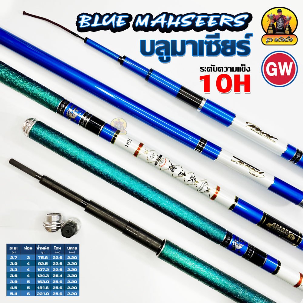 คันชิงหลิว GW BLUE MAHSEERS 10H (บลูมาห์เซียร์10H) ของแท้100% (BY ...