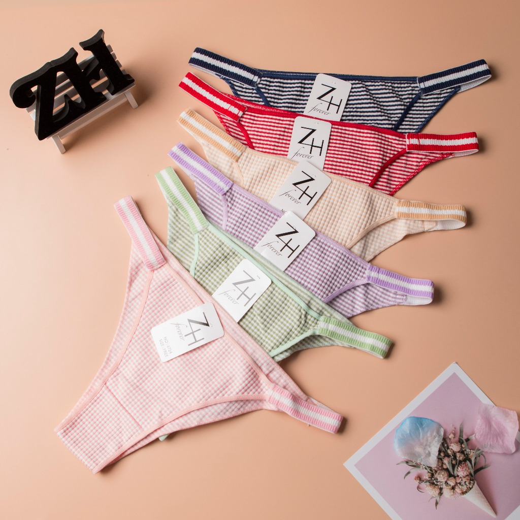 zh-forever.6724 กางเกงชั้นในไร้ตะเข็บ ผ้าฝ้าย กางเกงแพนตี้ | Shopee ...