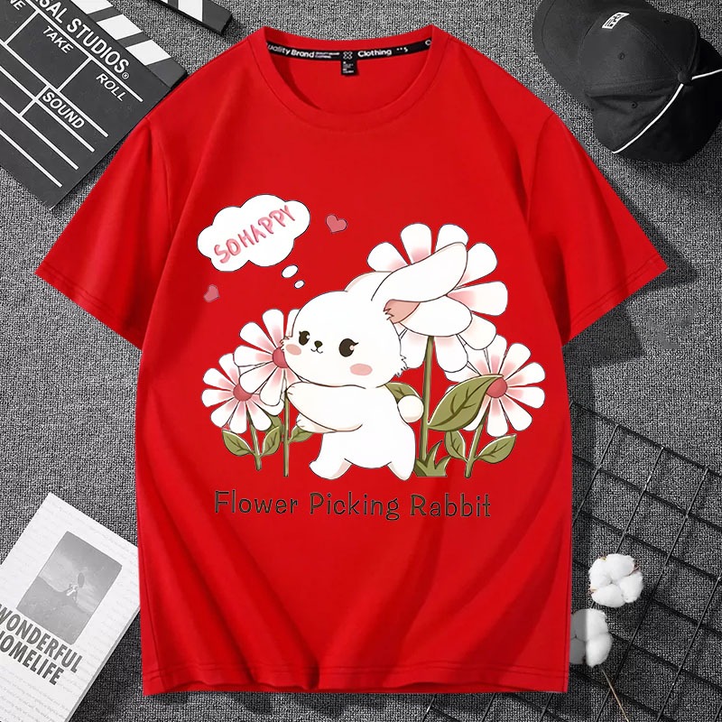 D829 （พร้อมส่งจากไทย）เสื้อยืดแขนสั้น สำหรับชายและหญิง.ลายแฟชั่นน่ารัก ...