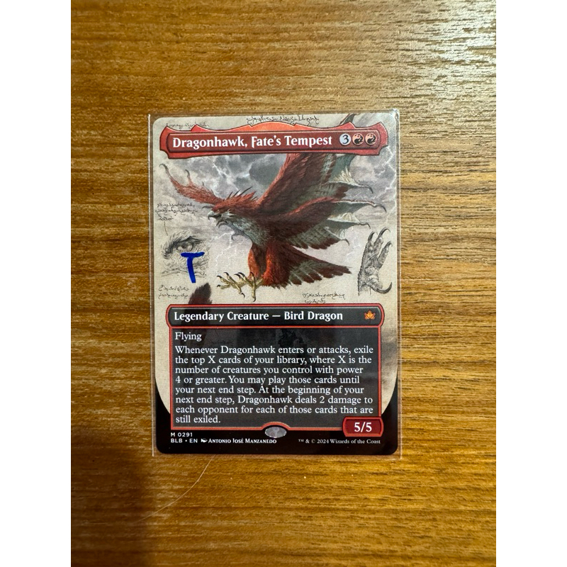 MTG Bloomburrow Variants: Dragonhawk, Fate's Tempest (0291 - Showcase ...