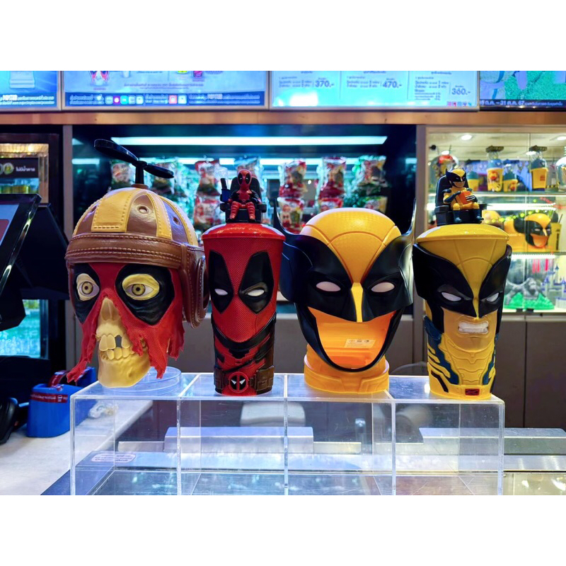 (ทักขอลด120฿) ถังป๊อปคอร์นและแก้วน้ำ Deadpool & Wolverine เดดพูล ...