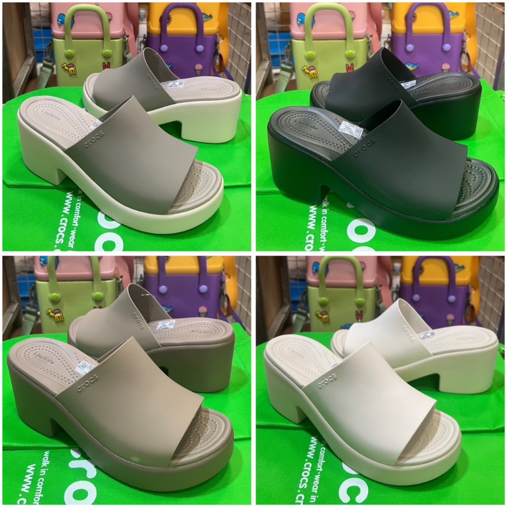 [Ready To Ship] รองเท้าแตะ (รุ่นใหม่ Croc* BROOKLYN SLIDE) สวยนิ่มใช้ได้ทั้ง สำหรับผู้หญิงกัน ...