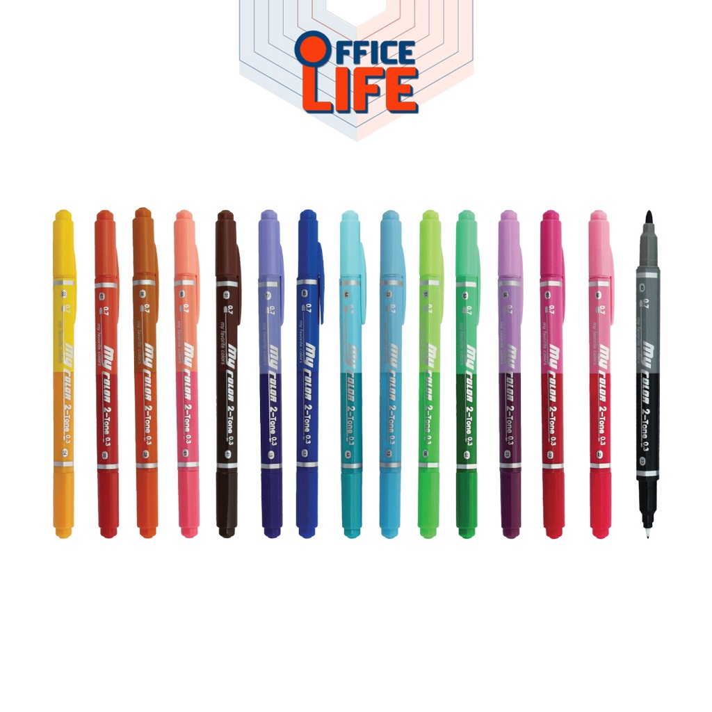DONG-A (ดองอา) ปากกาสี MY COLOR 2-TONE DONG-A รุ่น MC3 จำนวน 1 ด้าม ...