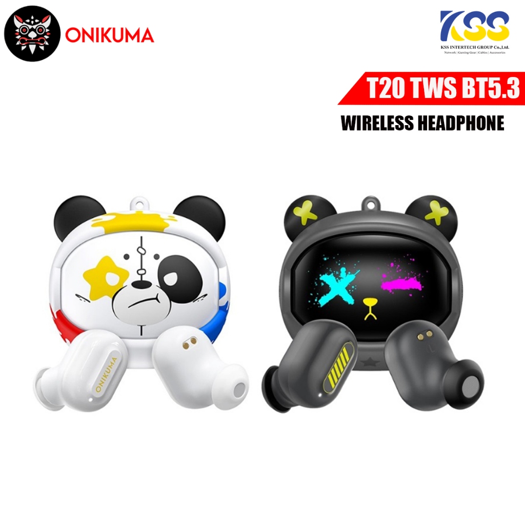 หูฟังไร้สาย Onikuma T20 TWS True Wireless Gaming Headphone Bluetooth5.3 ...