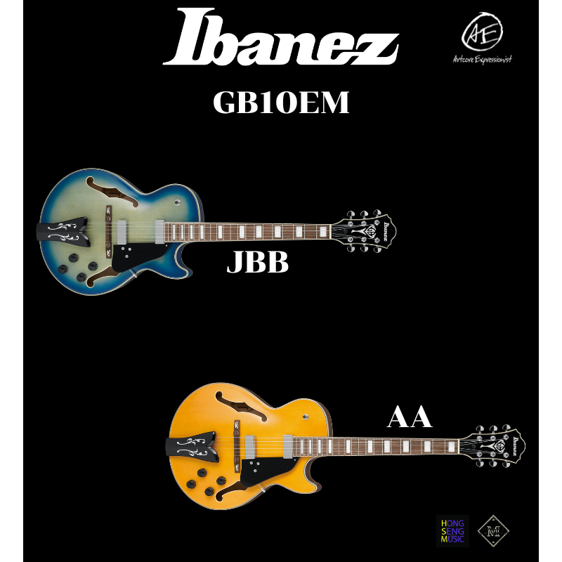 กีตาร์ไฟฟ้า Hollow Body Ibanez GB10EM (Signature George Benson ...