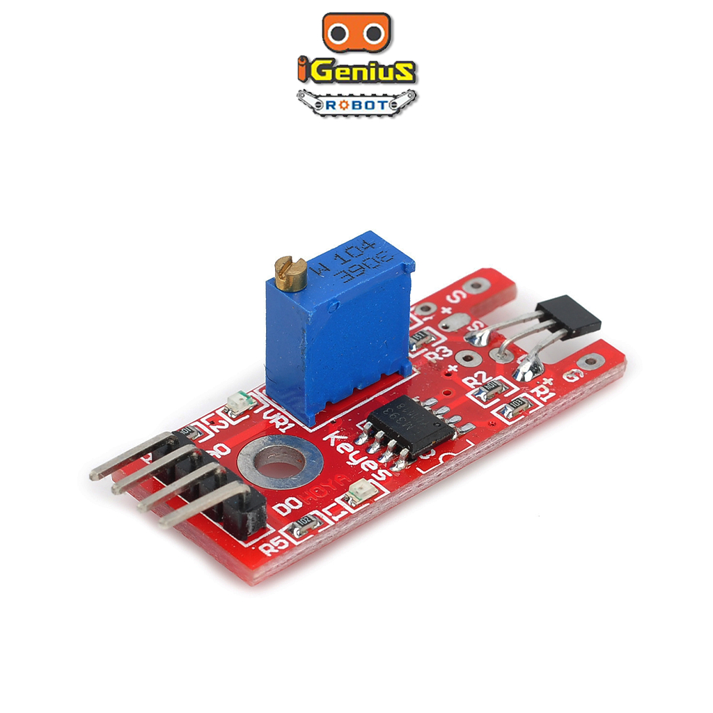 โมดูลเซ็นเซอร์ฮอลล์เอฟเฟกต์ Hall Effect Sensor Module ตรวจจับความใกล้ ...