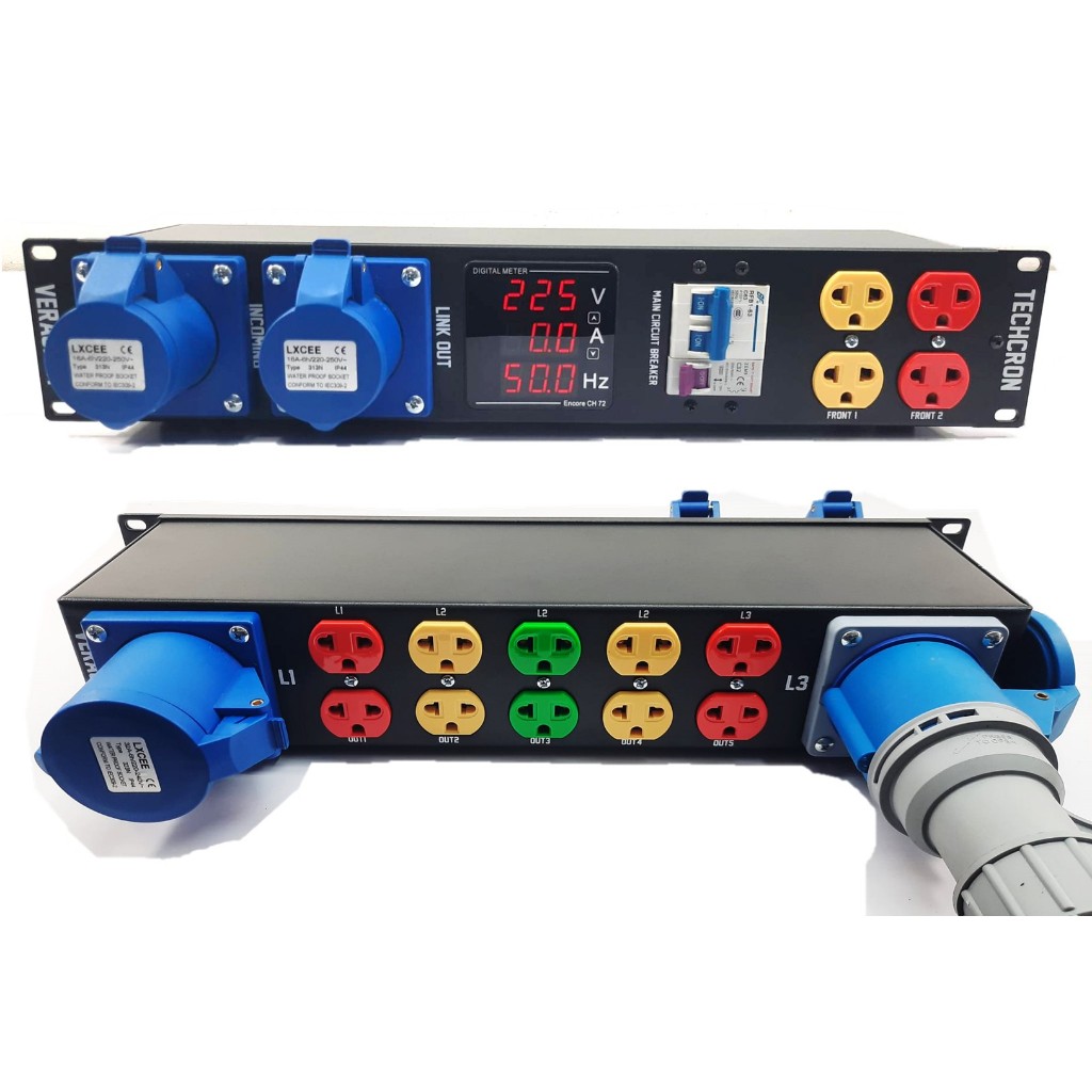 ชุดโหลด VERACK ขนาด 2U 1 เฟส 32A รุ่น VERACK S3 จอแสดงผล โวล์ท แอมป์ เฮิร์ท แถมเพาเวอร์ปลั๊กตัว ...