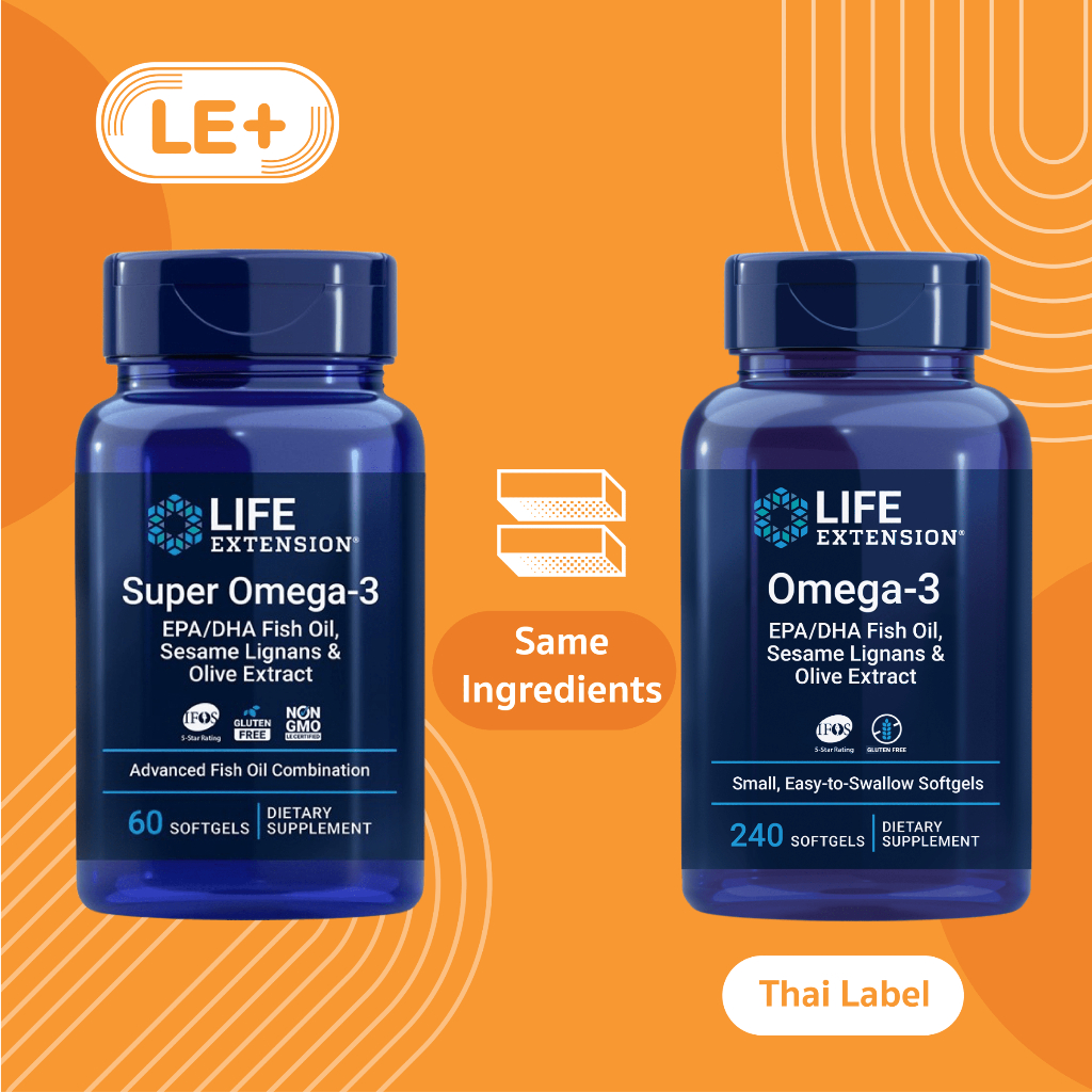 Life Extension Super Omega-3 EPA/DHA Fish Oil, Sesame Lignans & Olive Extract (240 easy-to ...