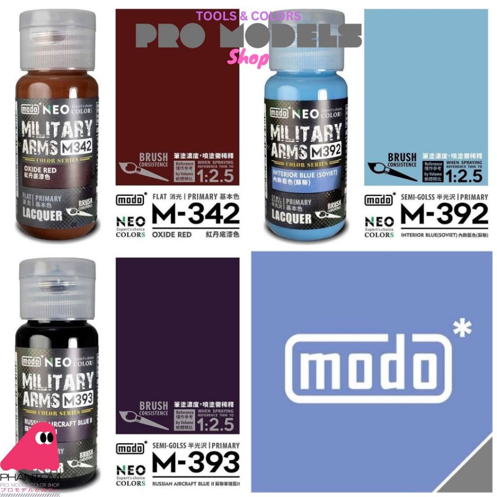 MODO NEO COLOR สีแนวทหาร Military Color สูตรแลคเกอร์ ชนิดด้าน ขนาด 30 ml M342 M392-393 | Shopee ...