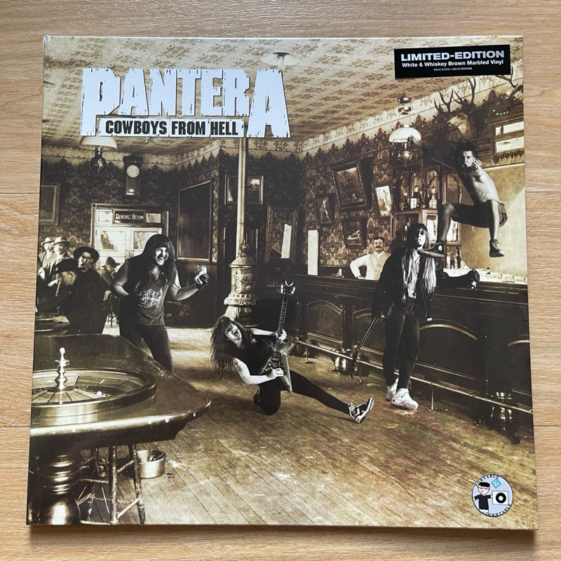 แผ่นสียง Pantera - Cowboys From Hell ,Vinyl, LP, Album, Reissue, White & Whiskey Brown Marbled ...