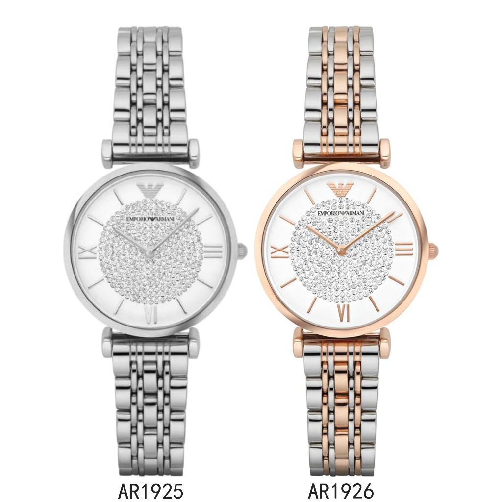 EMPORIO ARMANI นาฬิกาข้อมือ Retro Crystal Pave Dial - Multi-color รุ่น ...