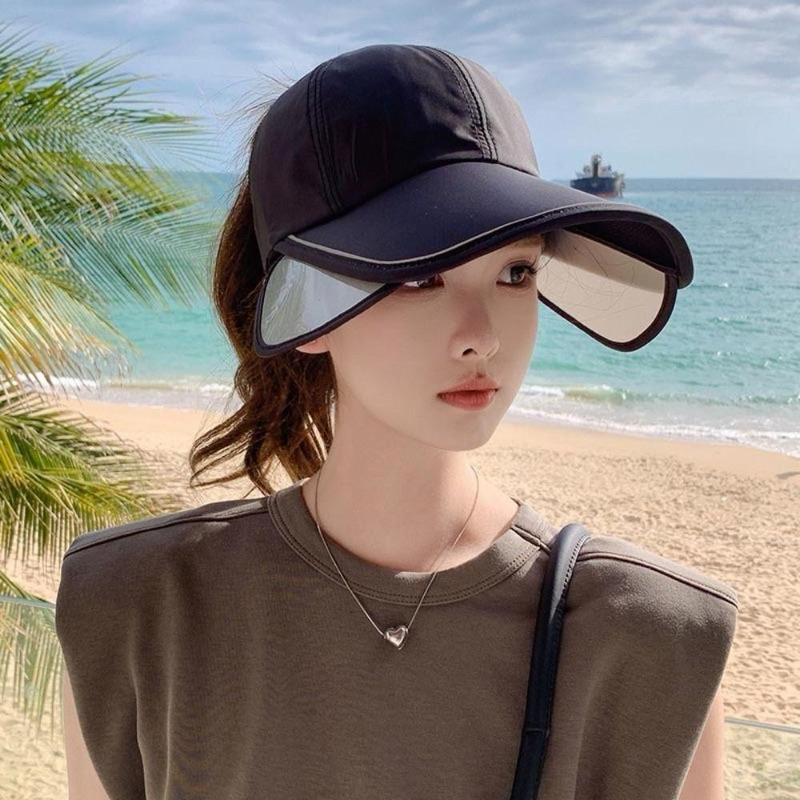[ส่งฟรี EMS] หมวกแก๊ปปีกกว้างกันแดด หมวกแก๊บกันแดด uv upf50+ | Shopee Thailand