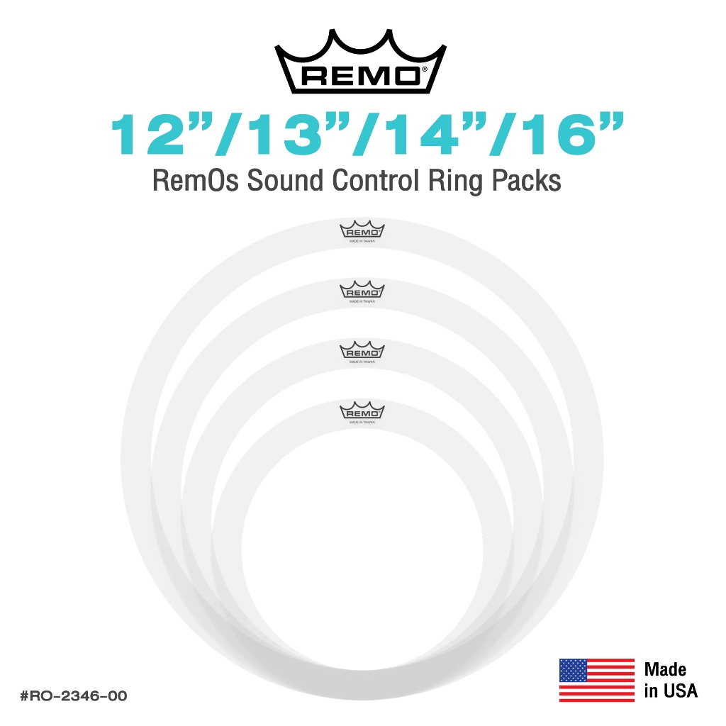 Remo® RemOs Sound Control Ring Packs 12"13"14"16" วงแหวนกลอง ซับเสียง ...