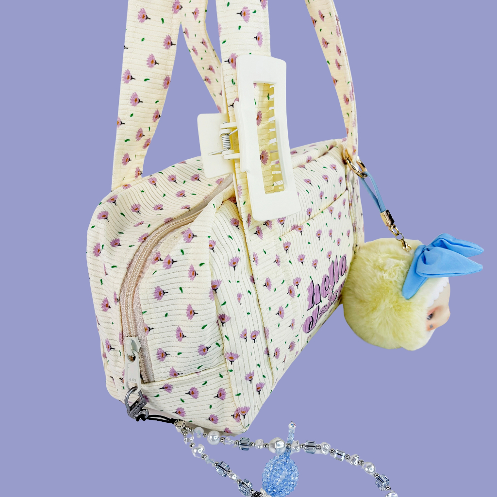 Hello Daisy [แบรนด์ไทย]-Daisy bag กระเป๋าสะพายข้าง ผ้าลูกฟูกลายดอกไม้ ...