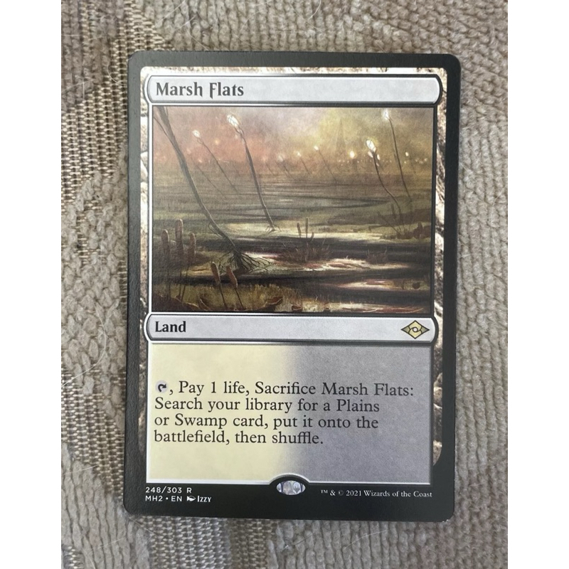 การ์ด MTG Marsh Flats Land Magic the Gathering EDH รุ่น MH2 สภาพ Ex-Nm ...