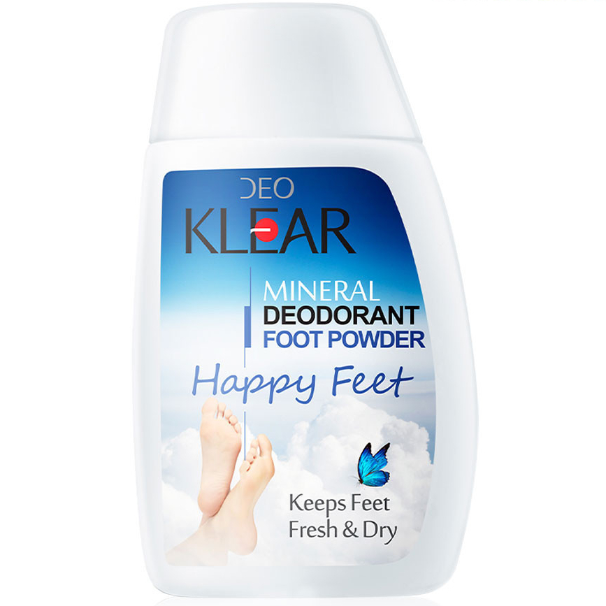 DEOKLEAR Happy Feet Mineral Deodorant foot Powder 50g ดับกลิ่นเท้า แห้ง ...