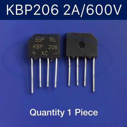 KBP206 2A 600V ไดโอด 2A/600V Diode ไดโอด บริดจ์ 2A 600V แบบ 4 ขา จำนวน ...