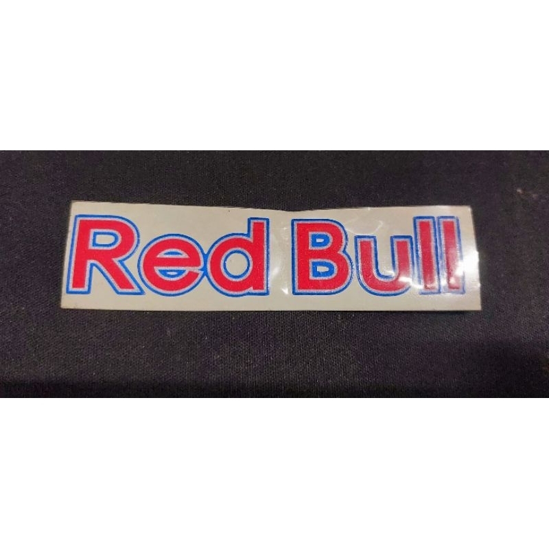 sticker Red Bull สีขาว+ขอบน้ำเงินขนาด9×2cm | Shopee Thailand
