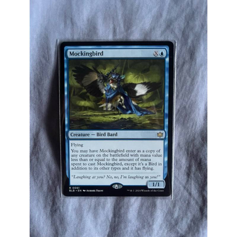 การ์ด MTG Mockingbird Blue Magic the Gathering EDH รุ่น BLB สภาพ Ex-Nm ...
