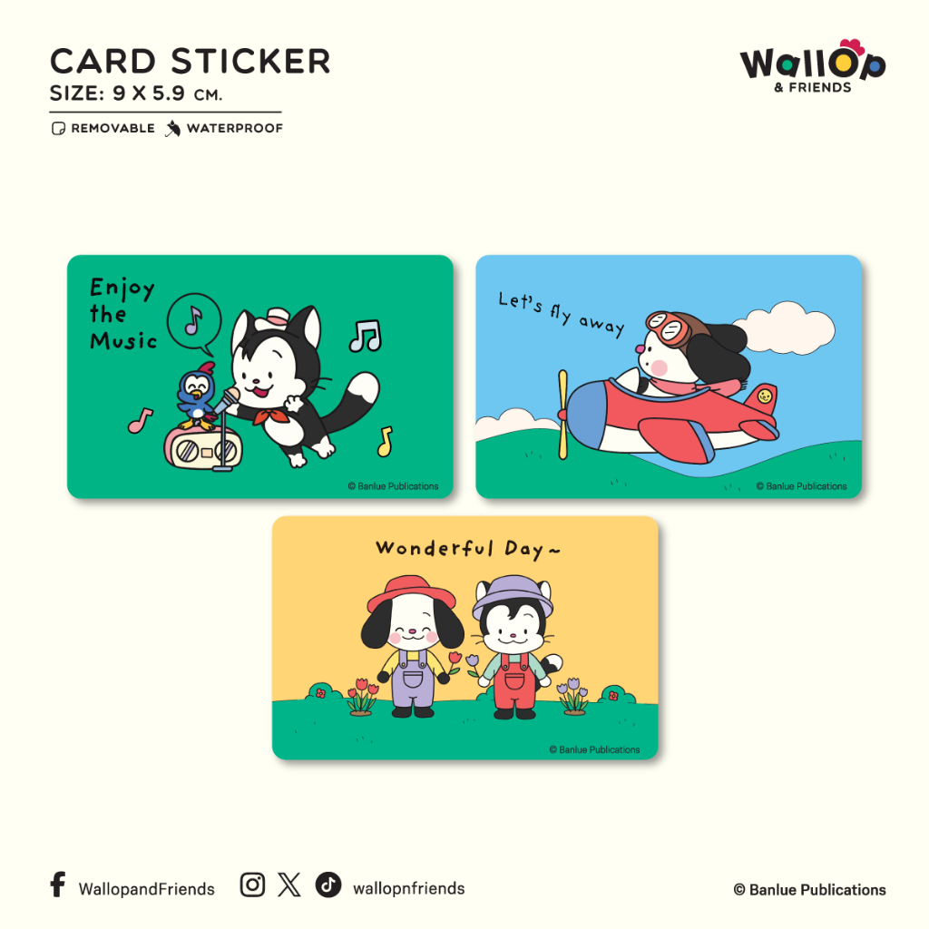 Wallop and Friends CARD STICKER | Shopee Thailand