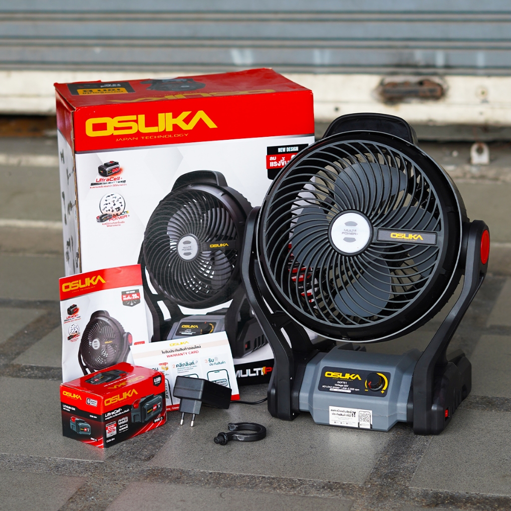ใหม่ล่าสุด ! ! OSUKA พัดลม พัดลมไร้สาย พัดลมตั้งโต๊ะ 9 นิ้ว รุ่น OCF-761 20v มาพร้อมฟีเจอร์ ...