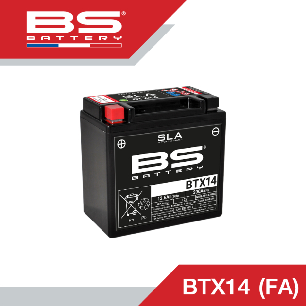 BS BATTERY BTX14 (ของแท้) แบตเตอรี่สำหรับ BMW C650,R1200 SERIES และรถ ...