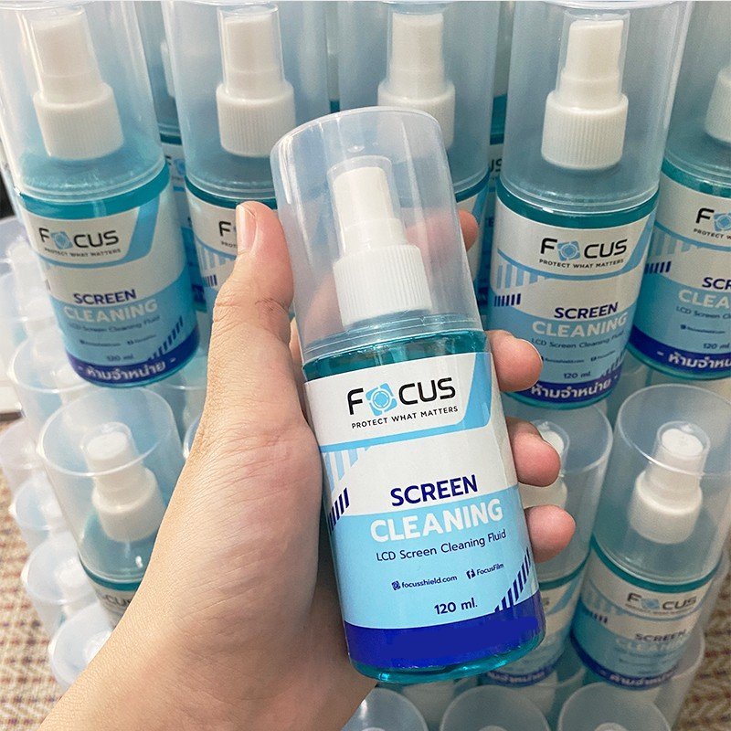 💜 FOCUS Screen Cleaning โฟกัส สเปรย์ ทำความสะอาด ผ้ามาโครไฟเบอร์ น้ำยา ...