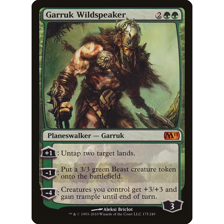 Garruk Wildspeaker การ์ด Magic The Gathering ของแท้ จากชุด 2011 Core ...